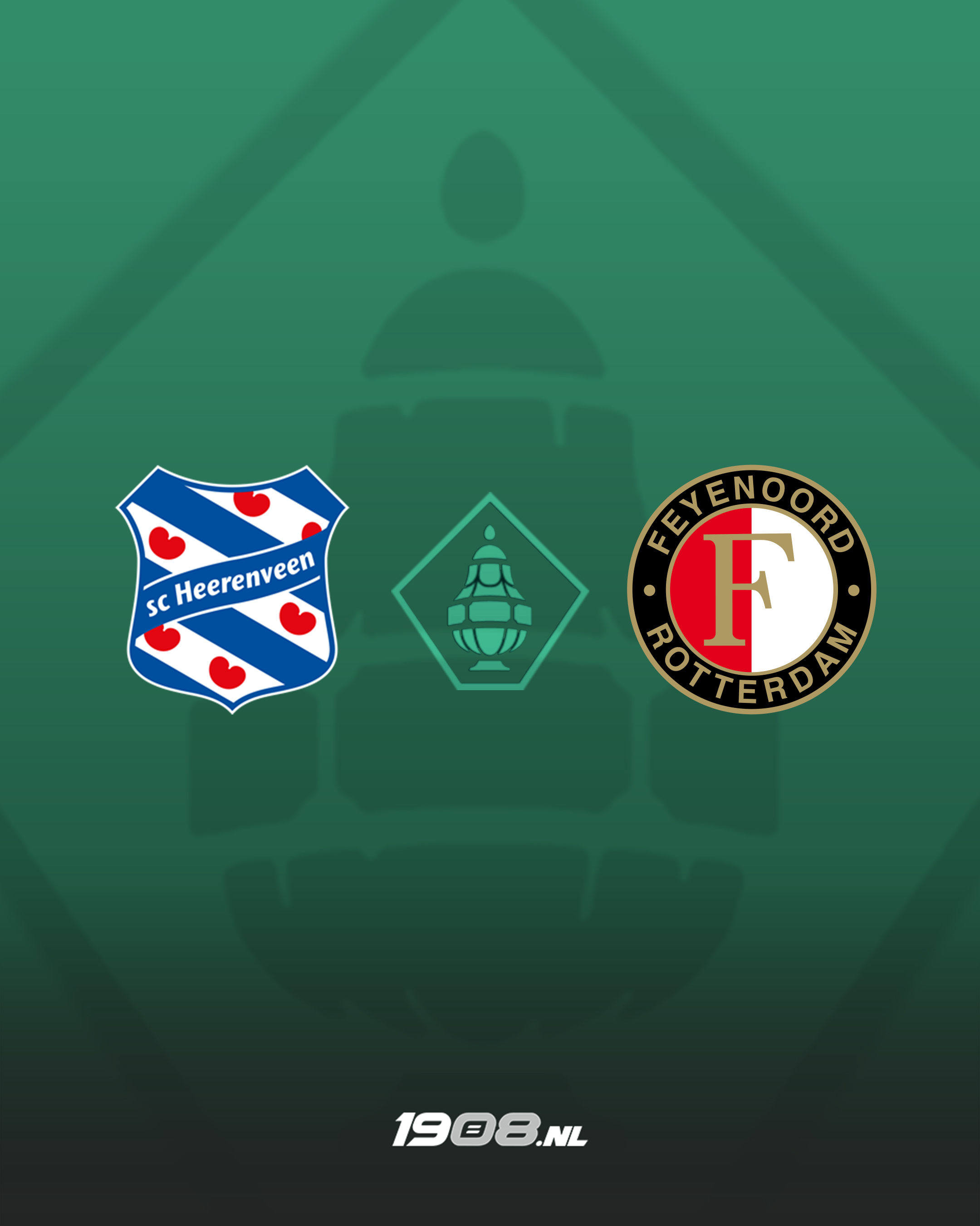 Loting KNVB Beker • Feyenoord uit tegen SC Heerenveen